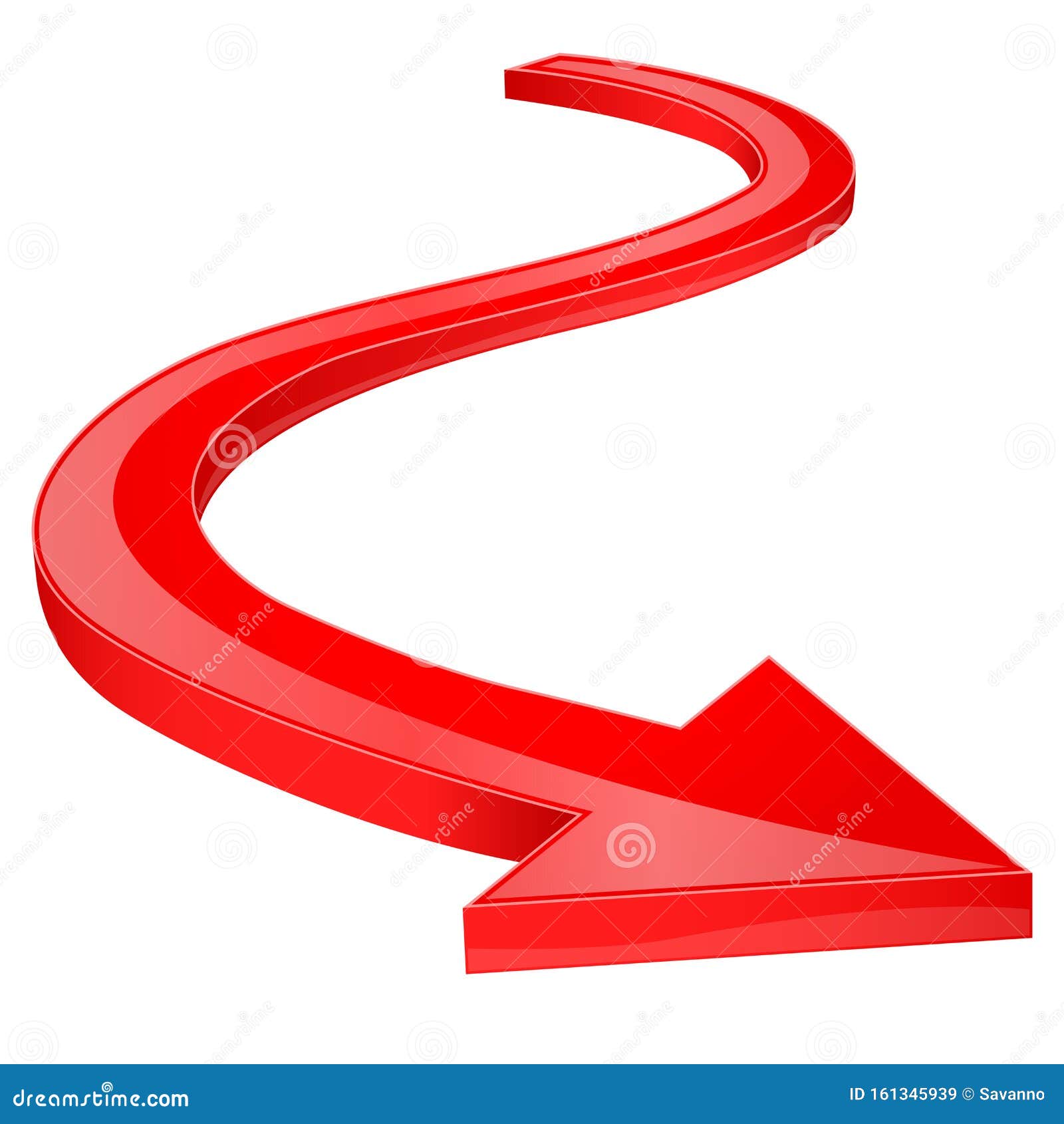 Red arrow. Shiny 3d icon stock vector. Illustration of design - 161345939