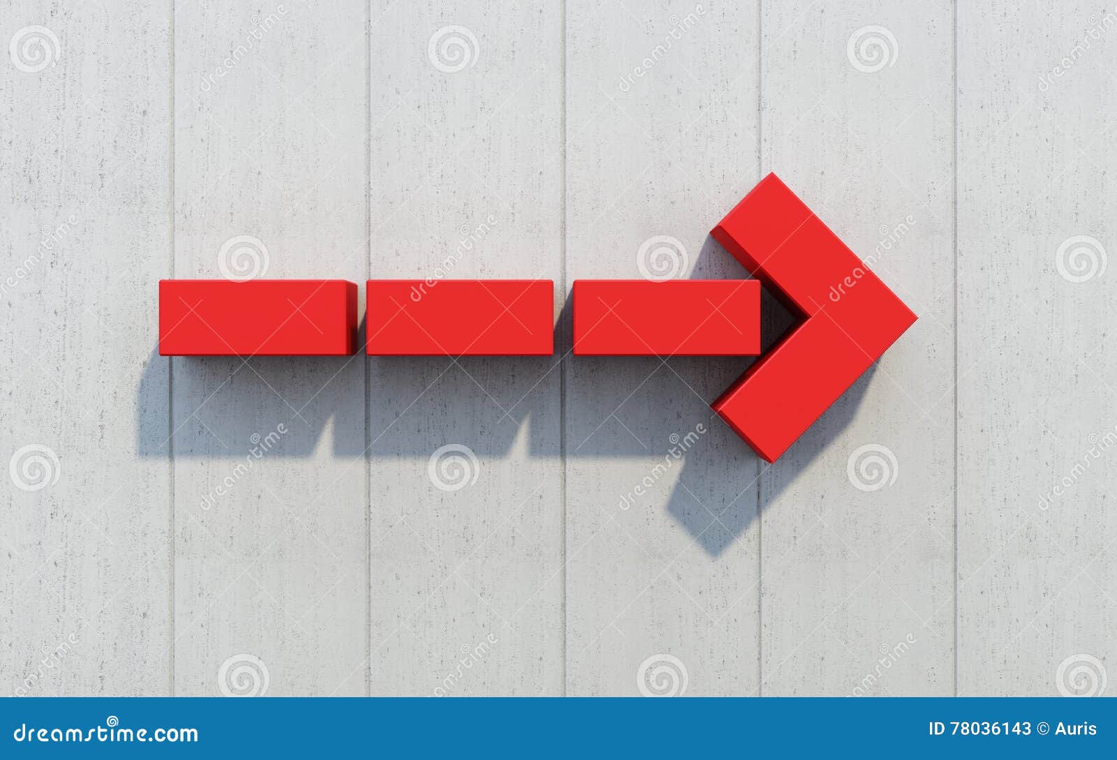 Red Arrow Show Direction, 3d Rendering Stock Illustration ...