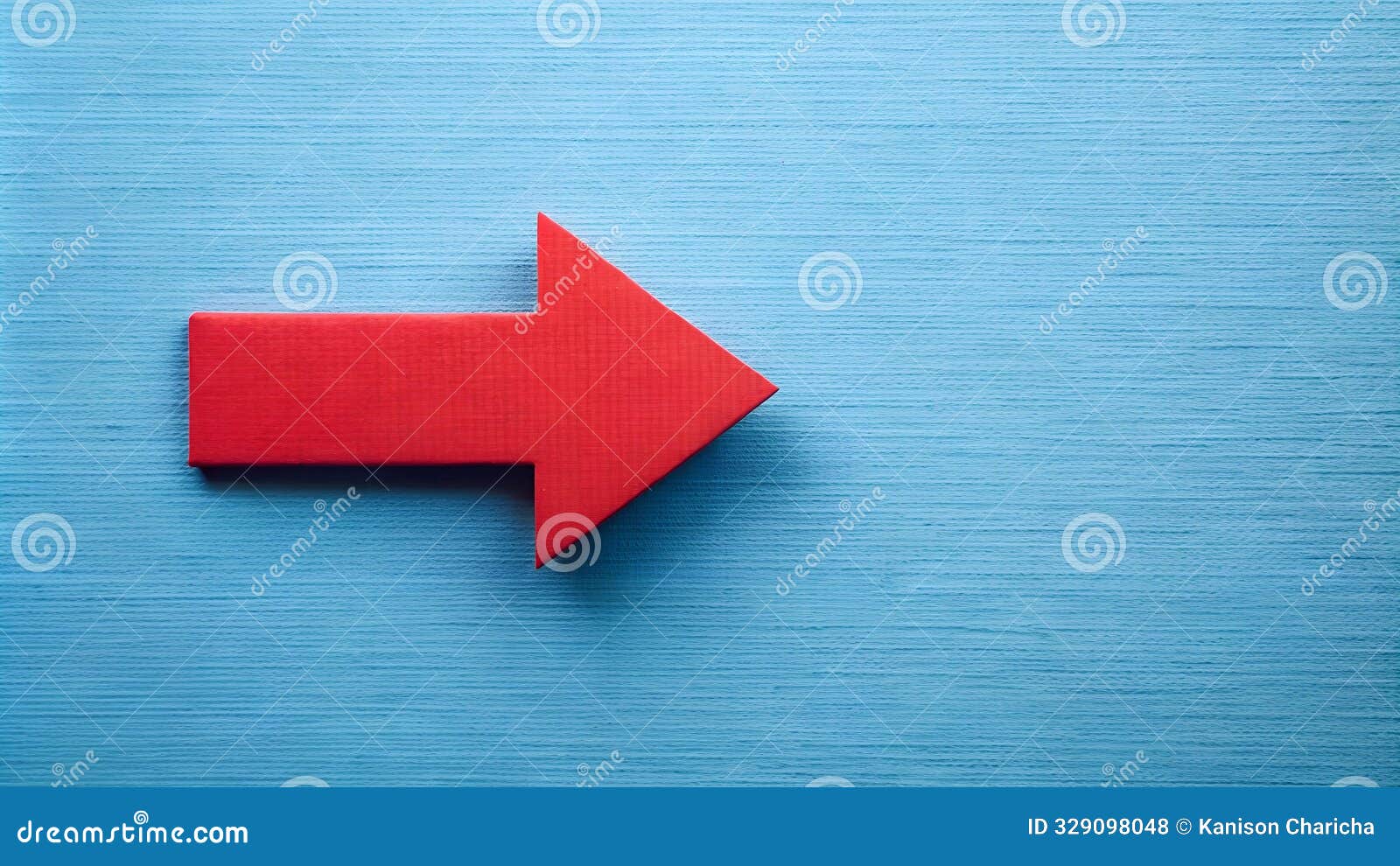 Red Arrow on a Sky Blue Canvas a Minimalist Symbol of Progress AI ...