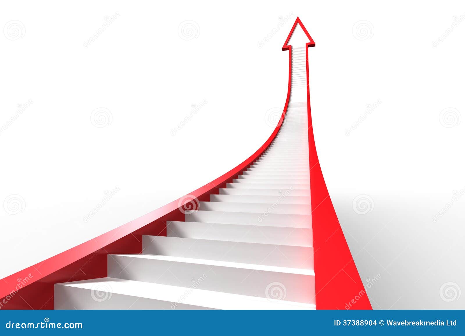 Red Arrow with Steps Graphic Stock Illustration - Illustration of ...