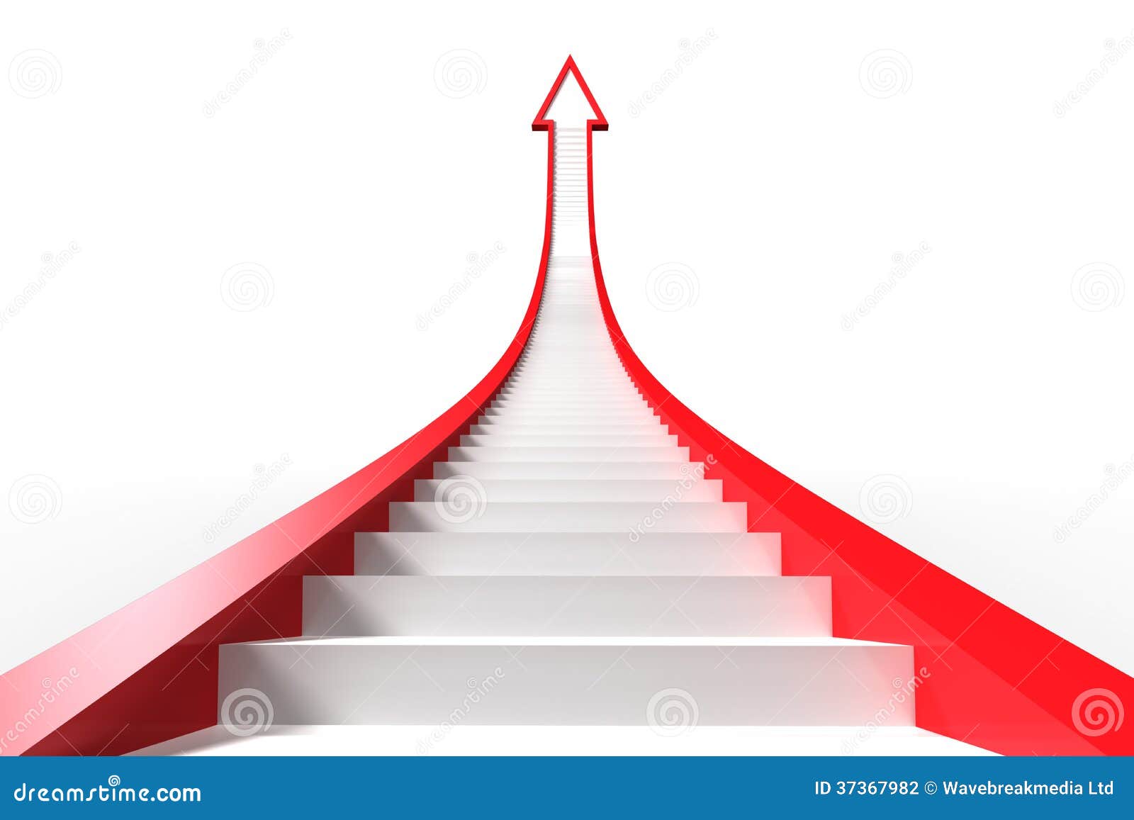 Red Arrow with Steps Graphic Stock Illustration - Illustration of ...
