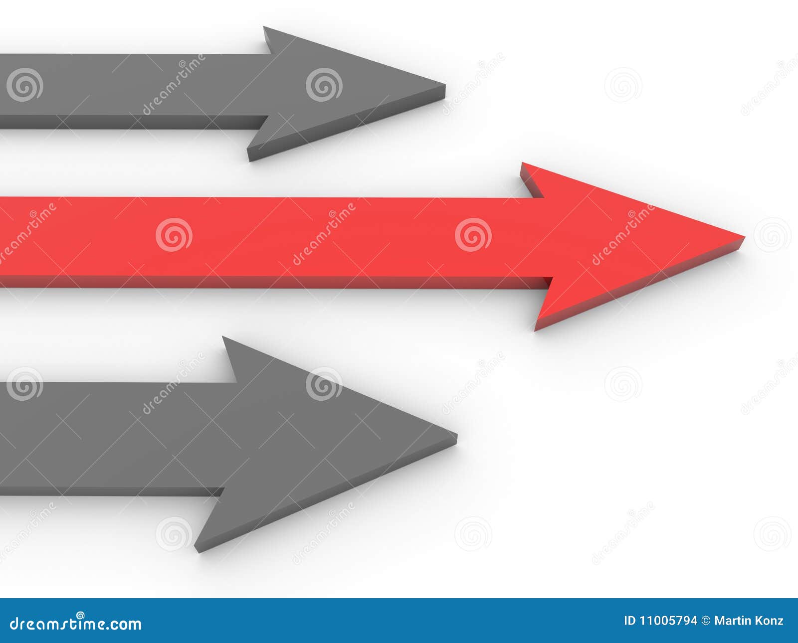 Red arrow takes the lead stock illustration. Illustration of creative ...
