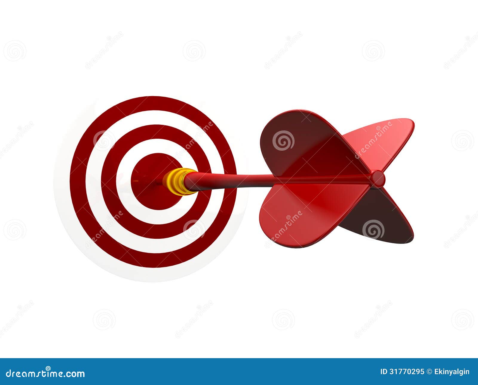 Red Arrow with Target stock illustration. Illustration of improvement ...