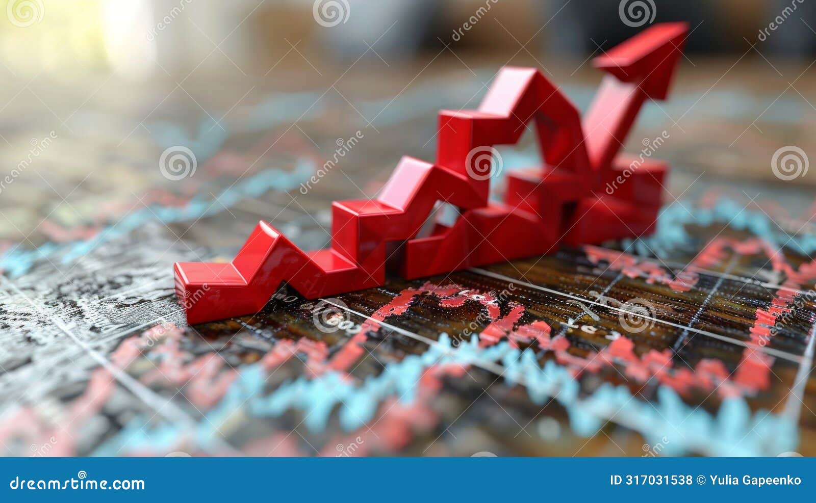 Red Arrow on Top of Map stock photo. Image of travel - 317031538