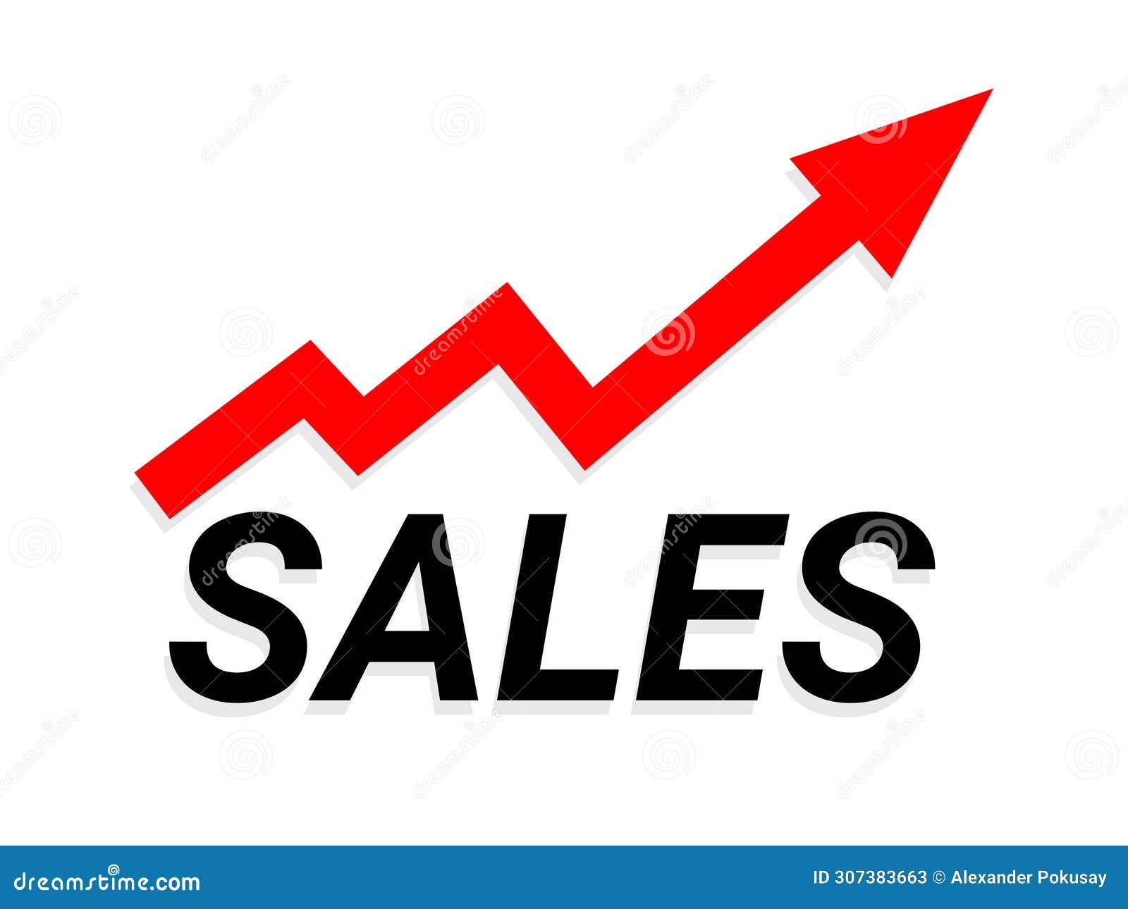 Red Arrow Up Increasing Sales Vector Illustration Stock Vector ...