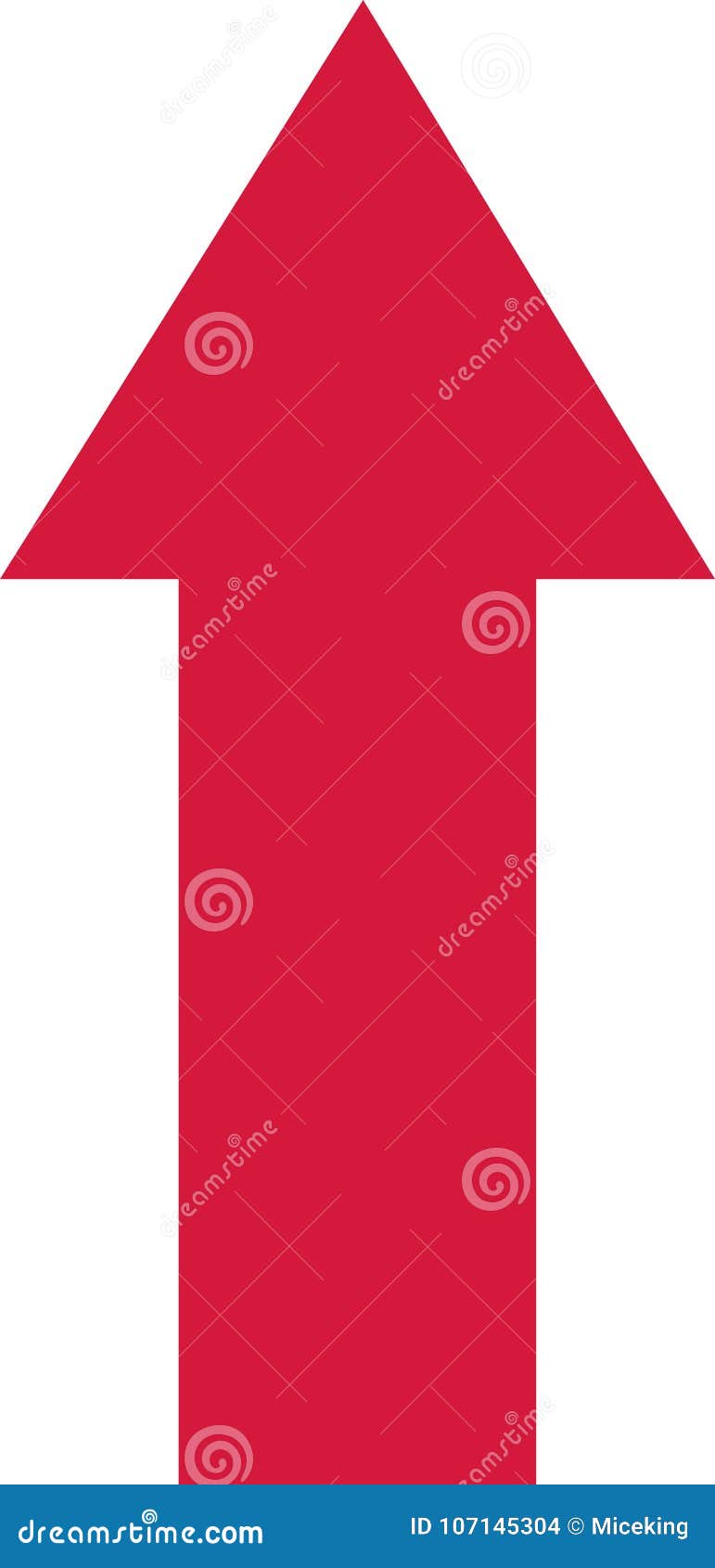 Red arrow upward stock vector. Illustration of next - 107145304