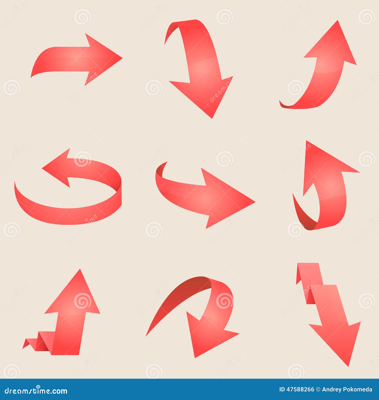 Red arrow. Vector stock vector. Illustration of color - 47588266