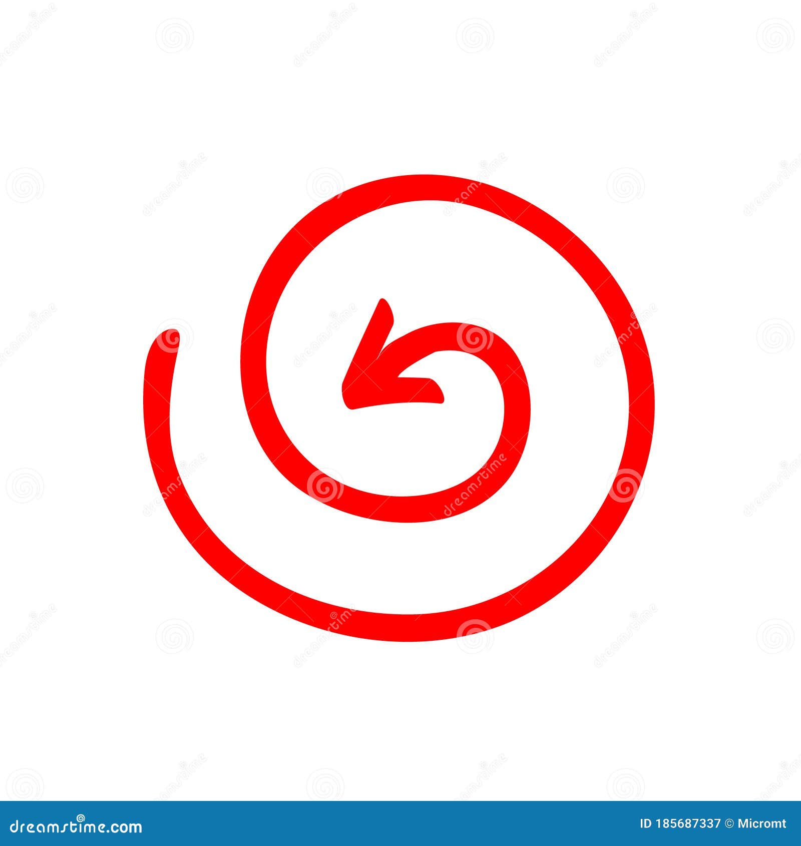 Red Arrow Vortex Sign, Inside Direction, And Icon For Website Button ...