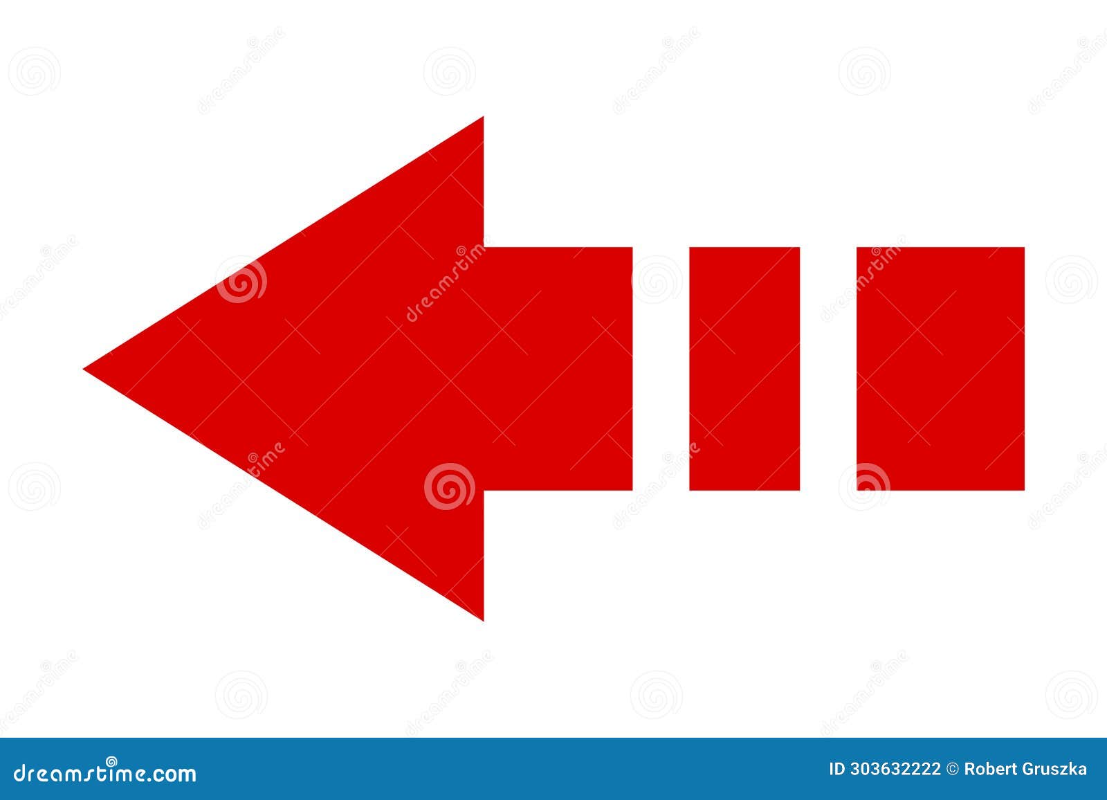 Red arrow stock illustration. Illustration of cursor - 303632222