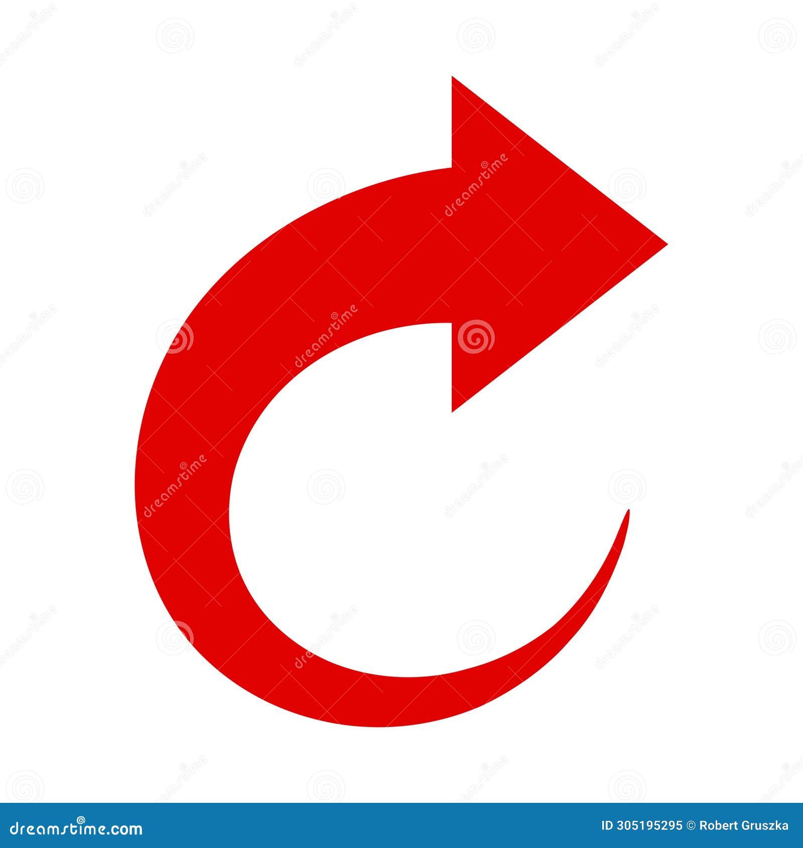 Red arrow stock vector. Illustration of movement, graphics - 305195295