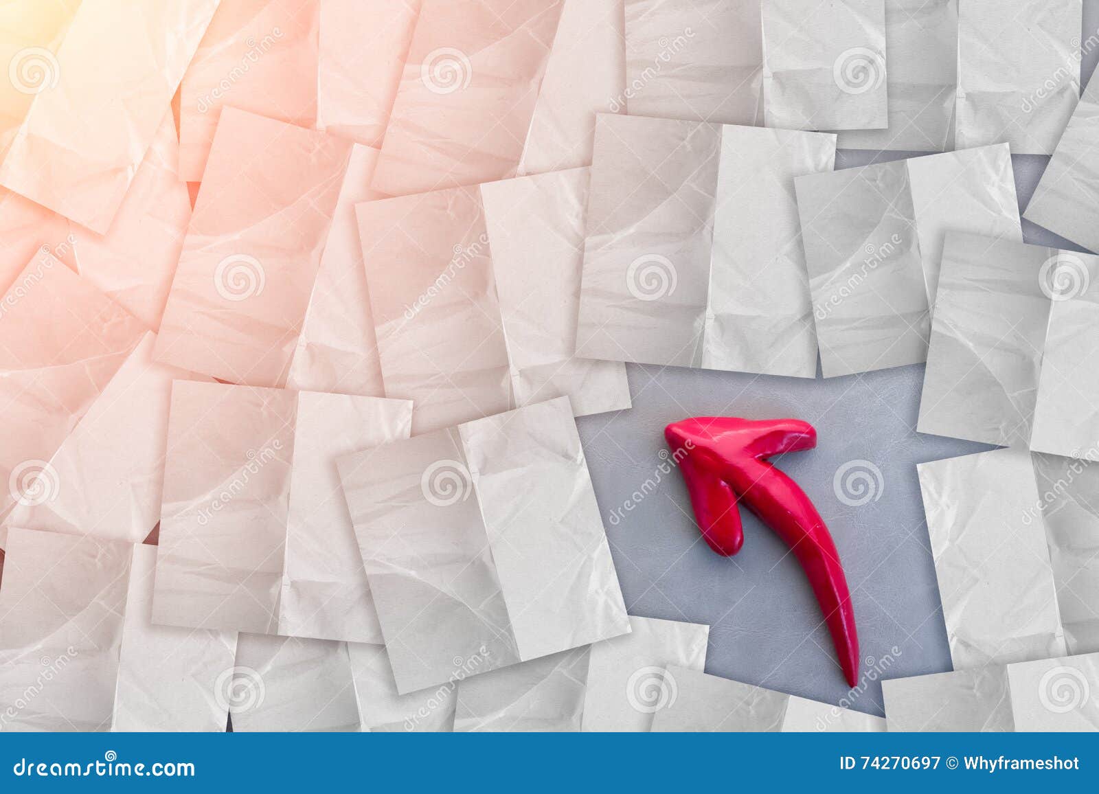 Red Arrow with White Piece Paper Note Stock Image - Image of arrow ...