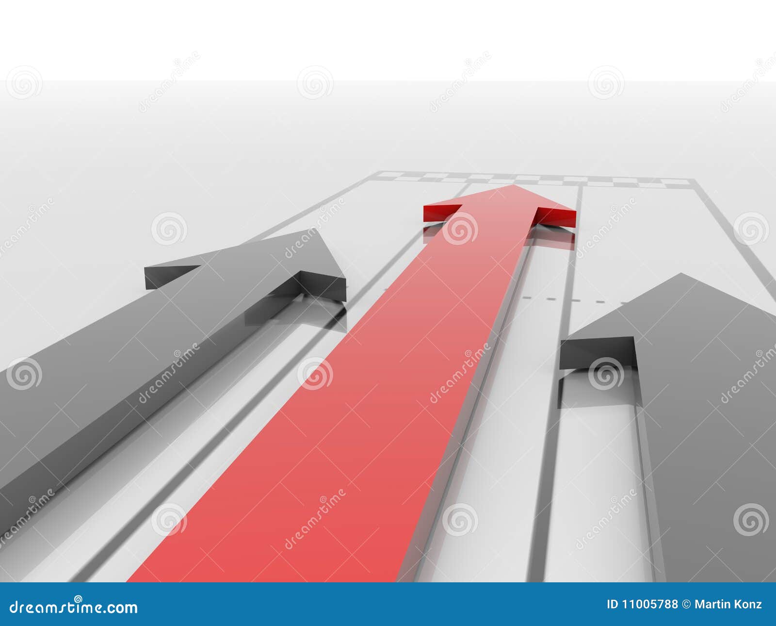 Red arrow wins the race stock illustration. Illustration of icon - 11005788