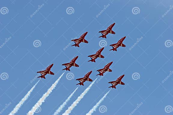 Red arrows stock image. Image of squadron, fighter, extreme - 1178003