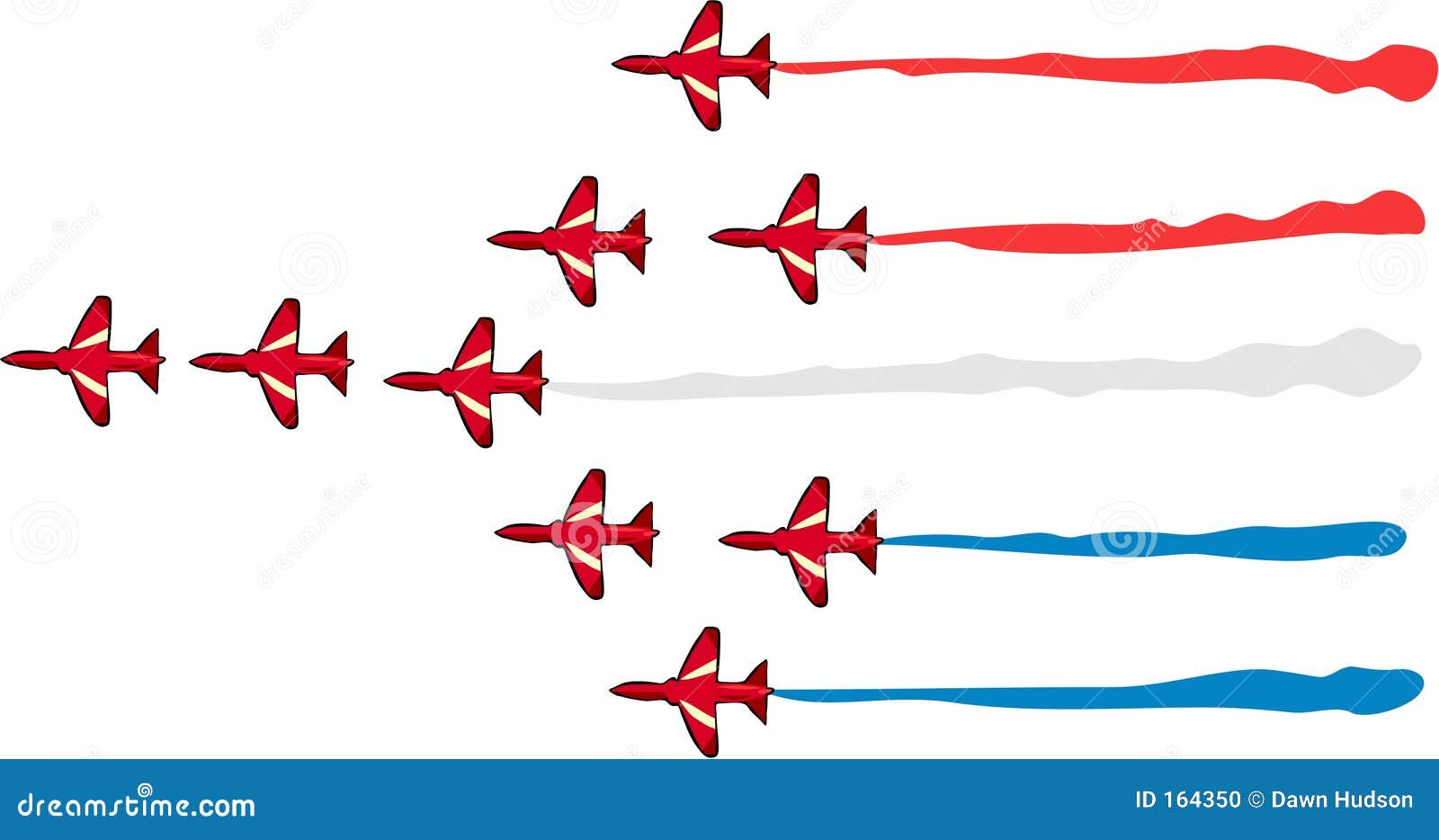 Red Arrows stock illustration. Illustration of airoplanes - 164350