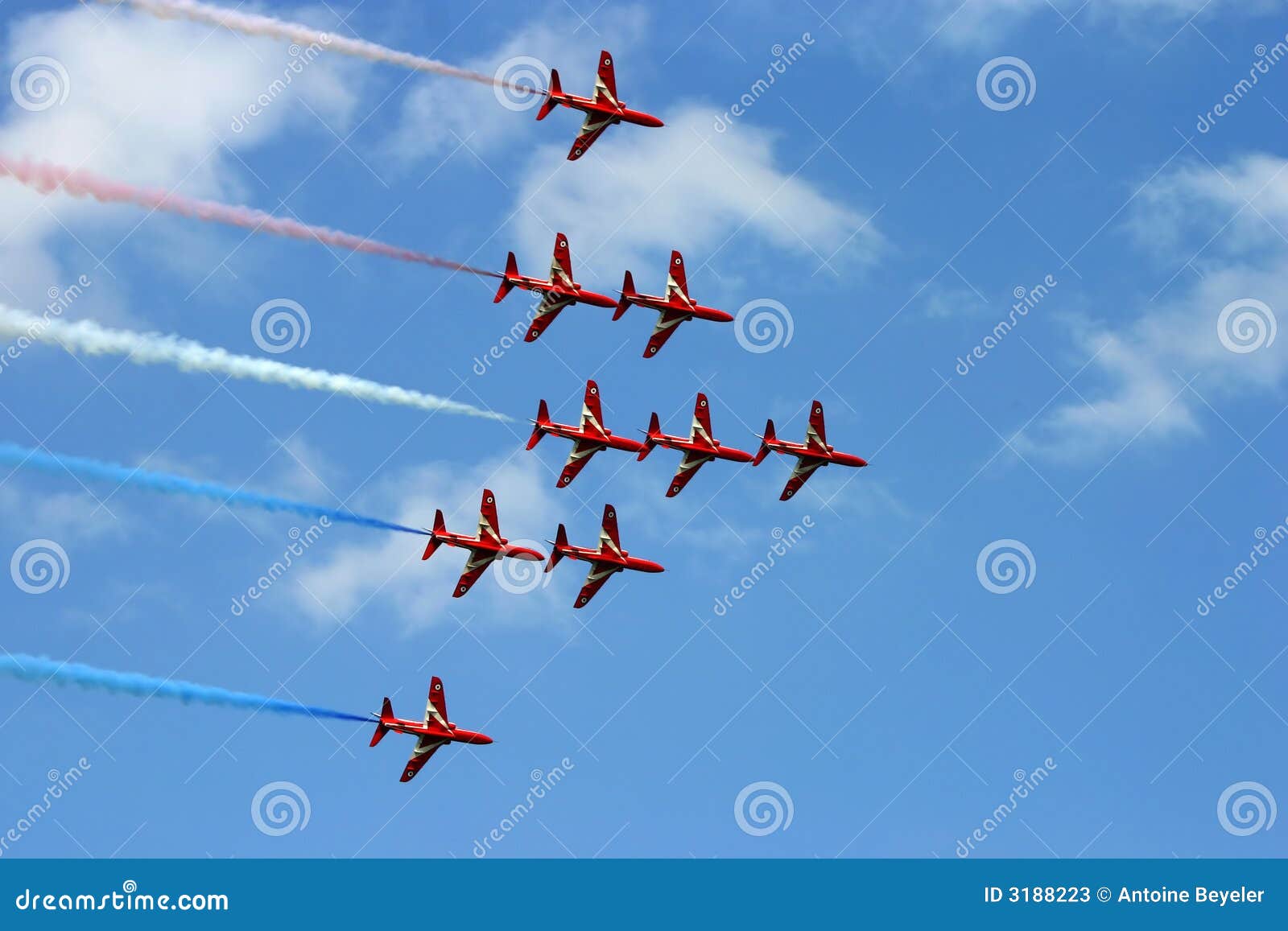 Red arrows stock image. Image of airshow, airplane, aerobatic - 3188223