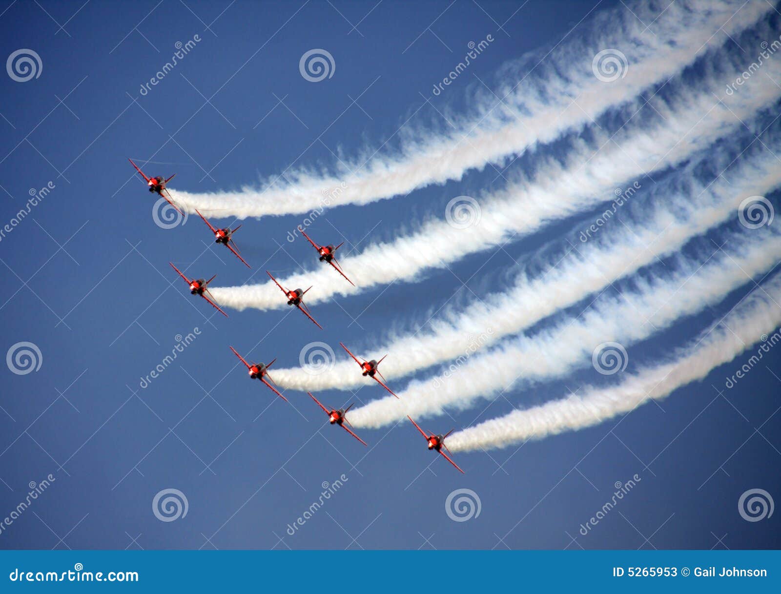 The Red Arrows stock image. Image of britain, trail, great - 5265953