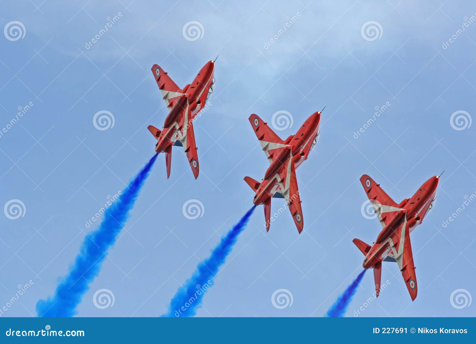 Red Arrows Air Show stock image. Image of britain, blue - 227691