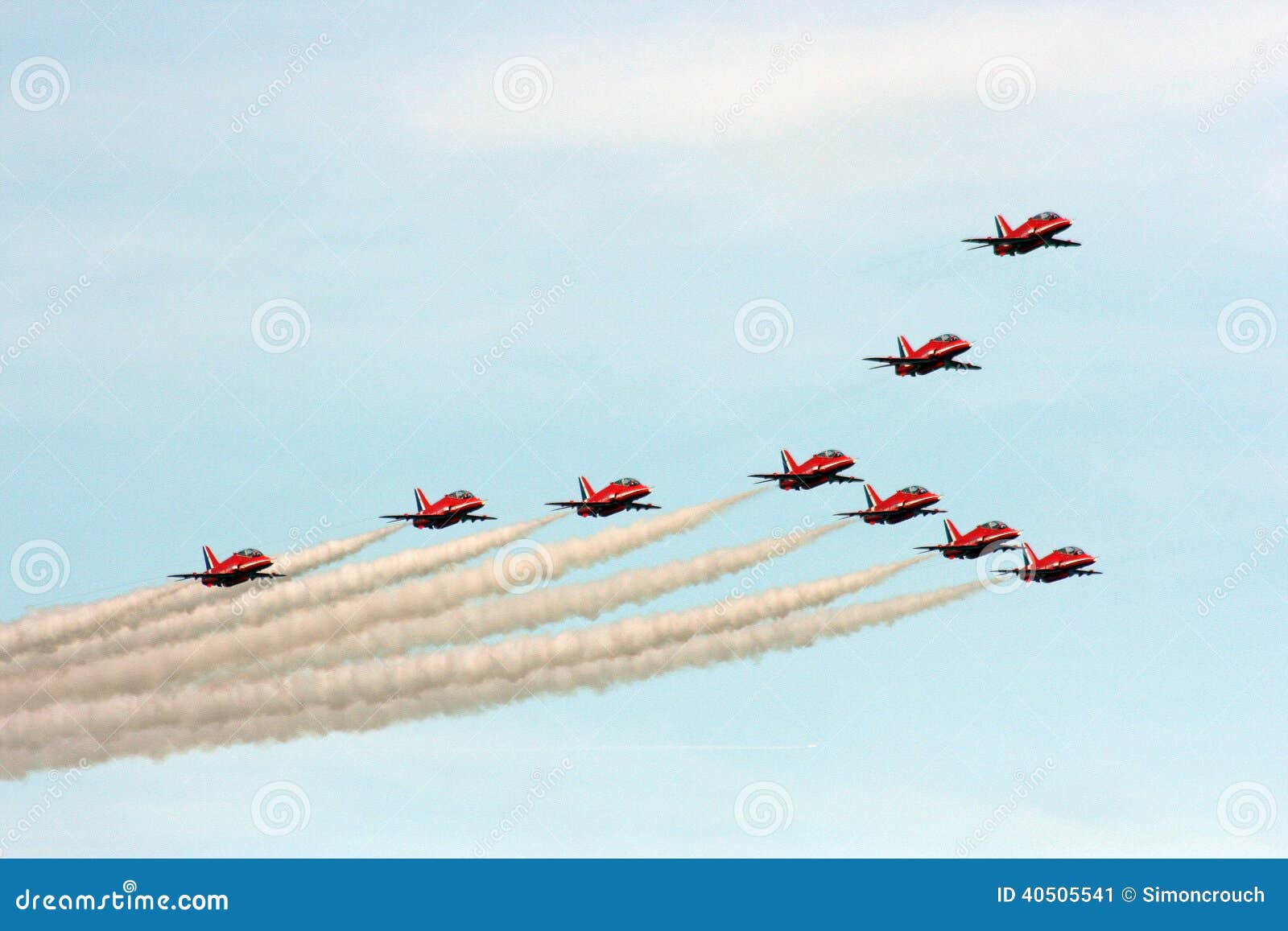 Red Arrows in Classic Formation Editorial Photo - Image of smoke ...