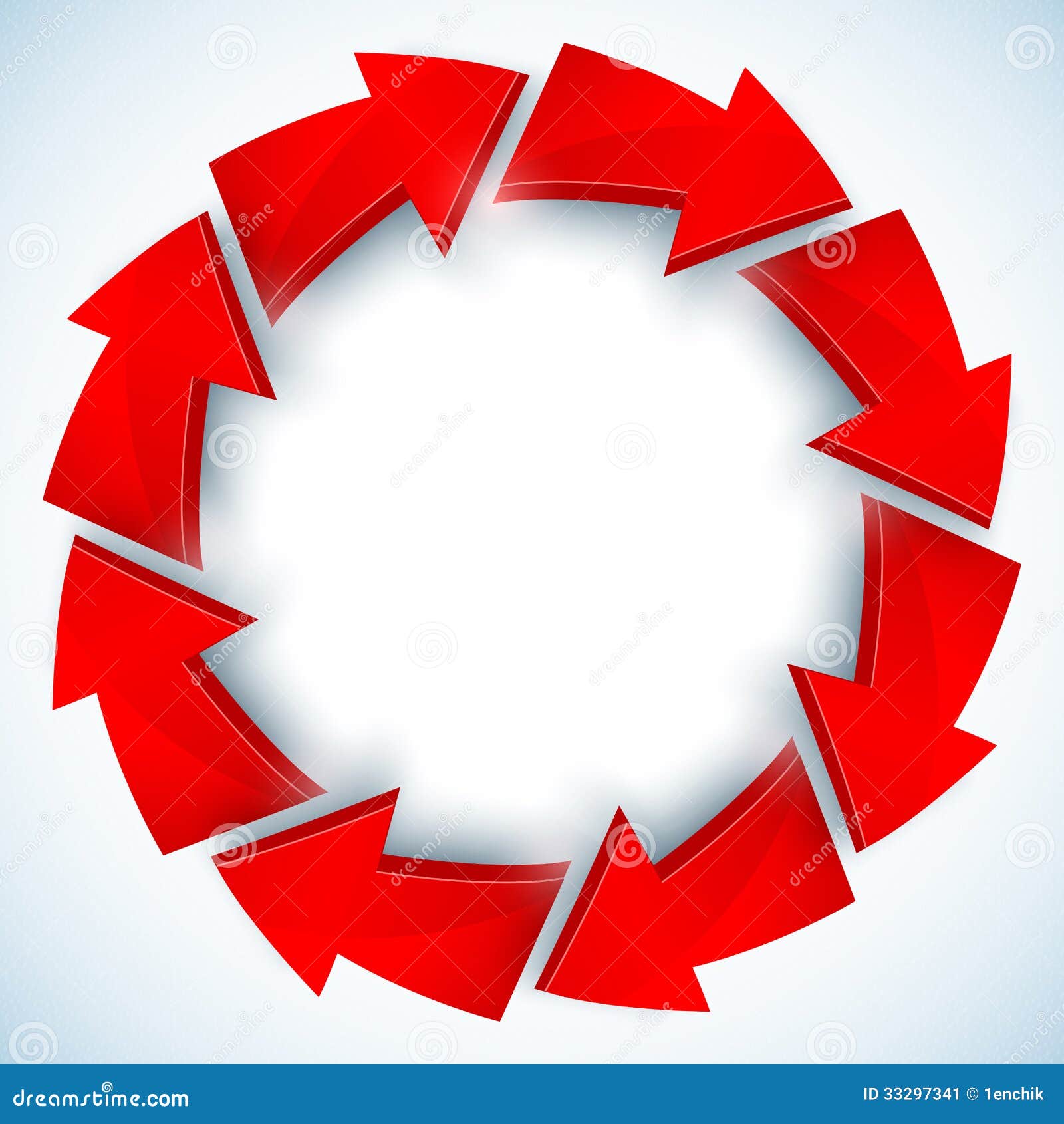 Red Arrows Closed Vector Circle Stock Vector - Illustration of circle ...
