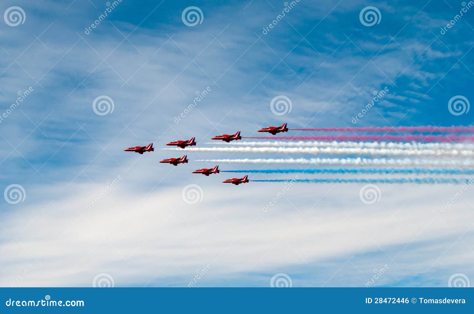 Red Arrows Display Team editorial photo. Image of team - 28472446