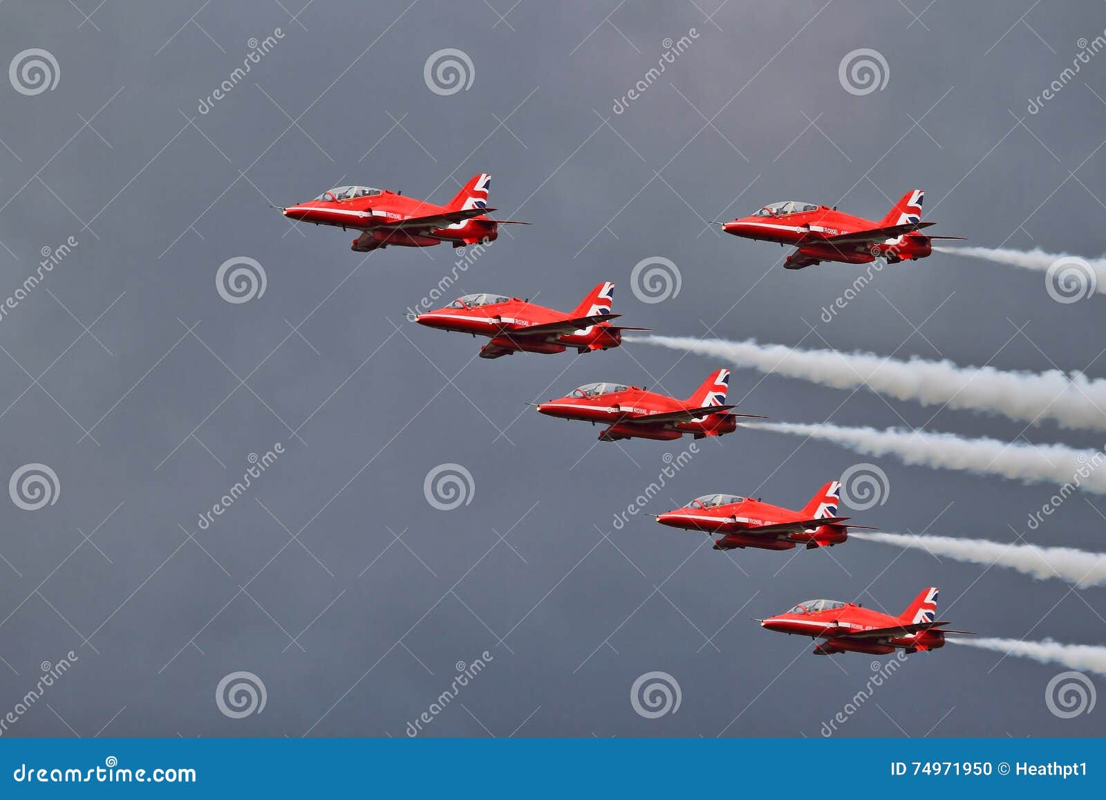 Red Arrows Display Team in Formation Editorial Image - Image of ...