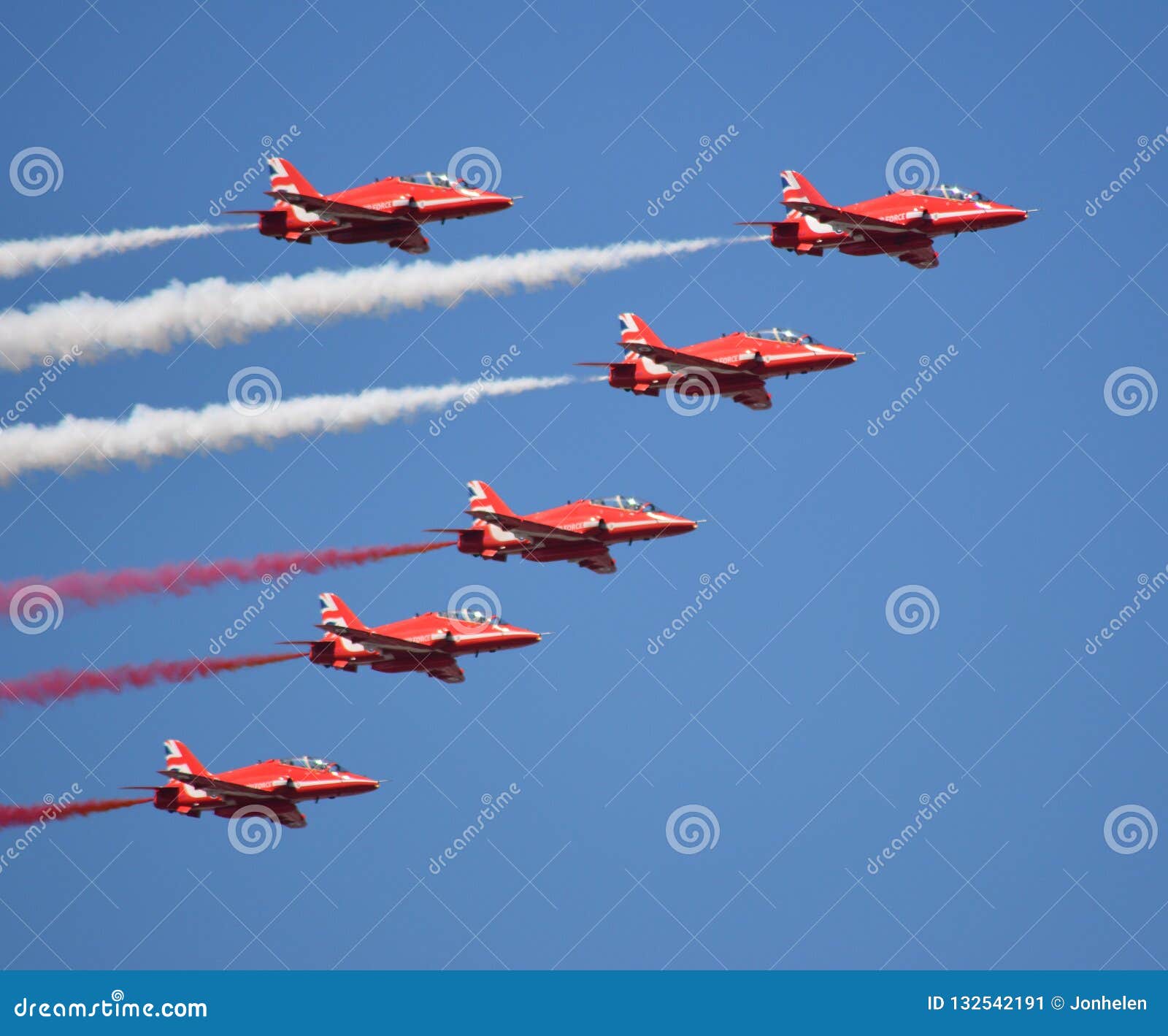 Red Arrows Display Team Perform Editorial Photo - Image of arrows ...