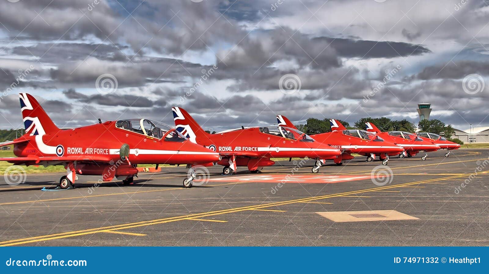Red Arrows Display Team Ready To Go Editorial Photography - Image of ...