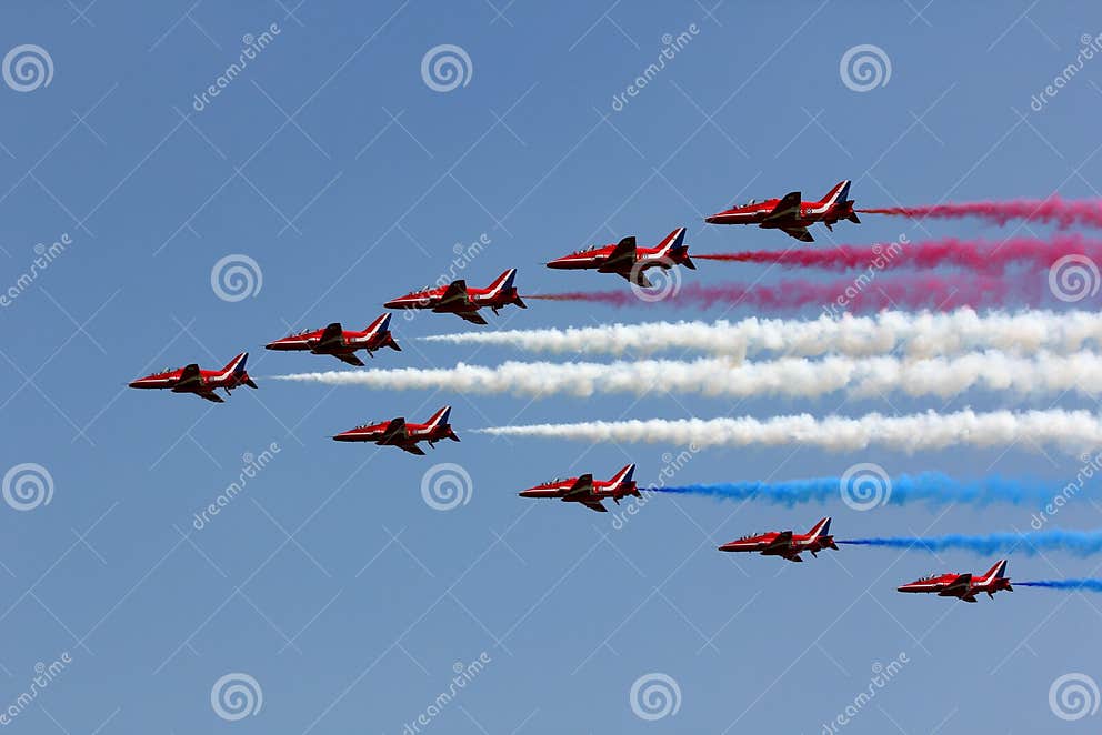 Red arrows stock photo. Image of wing, team, stripes - 32249806