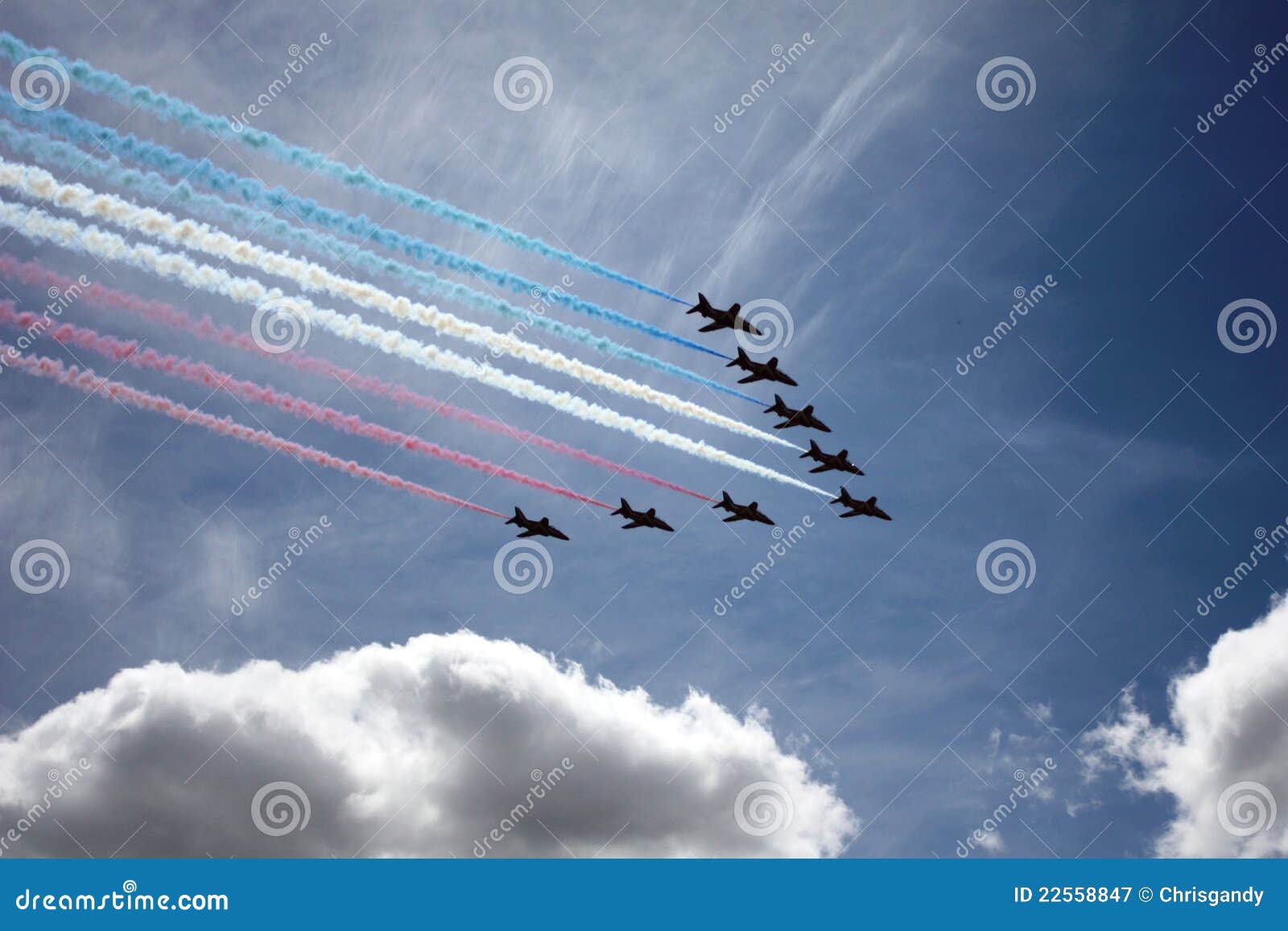 Red Arrows Flying in Formation Stock Image - Image of plane, formation ...