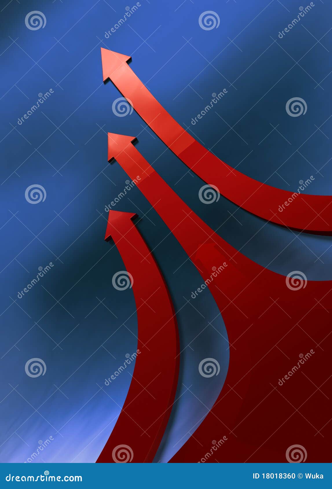 Red arrows moving up stock illustration. Illustration of direction ...