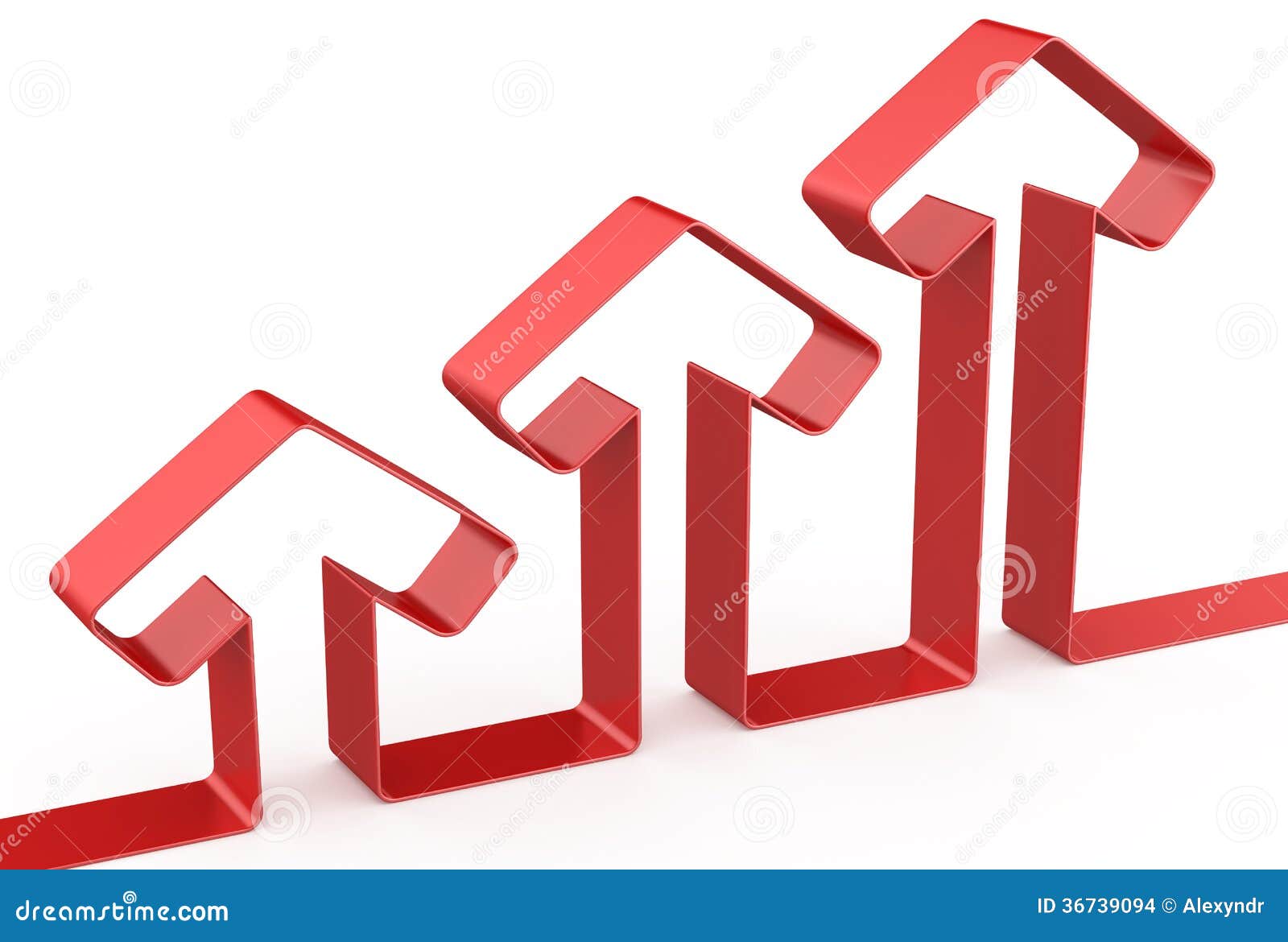 Red arrows moving up stock illustration. Illustration of success - 36739094