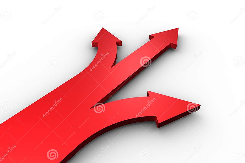Red arrows pointing stock illustration. Illustration of graphic - 255573069