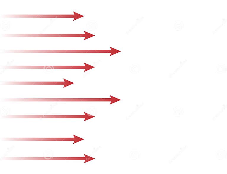 Red Arrows Pointing Sideways, Vector Illustration Stock Vector ...