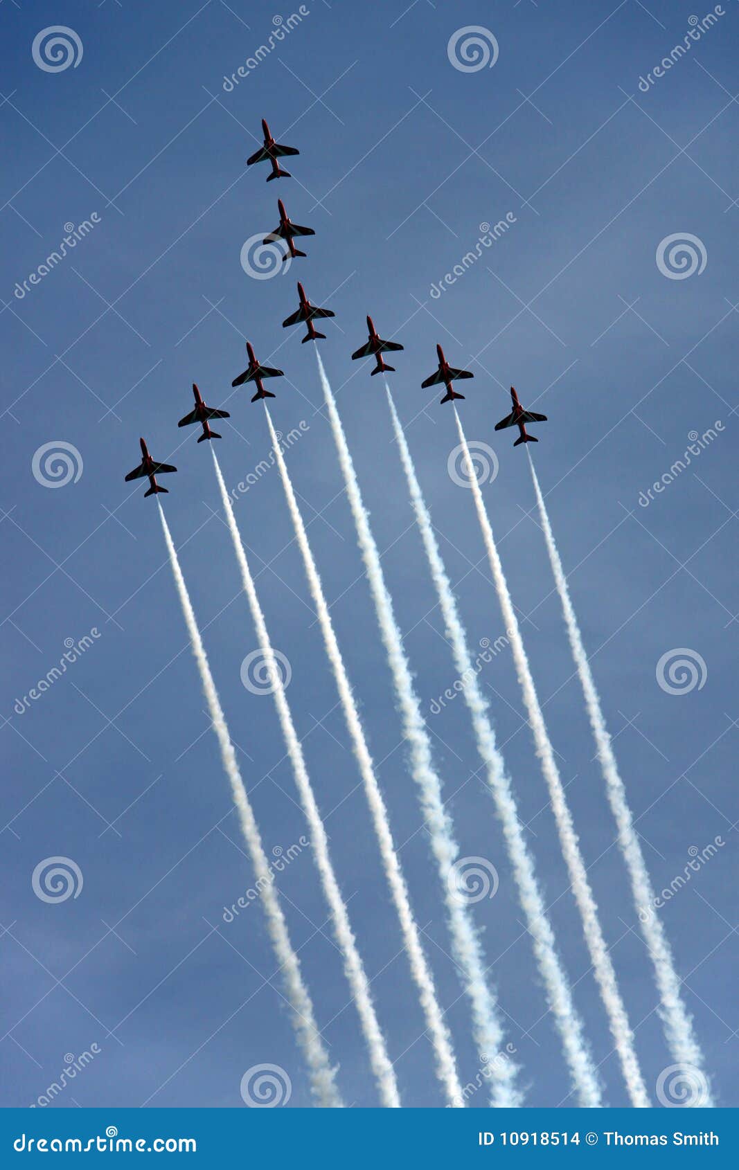 Red Arrows RAF Airforce Jet Aircraft Royalty-Free Stock Photography ...