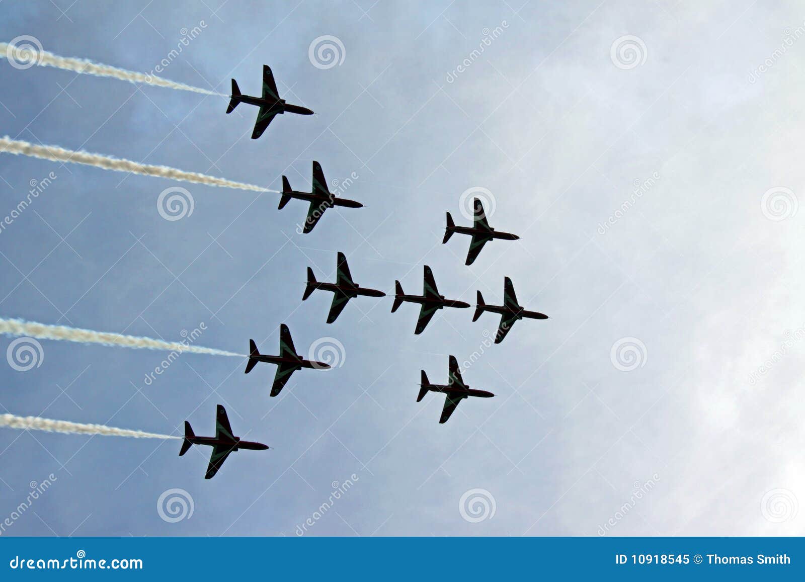 The Red Arrows RAF Airforce Jet Aeroplanes Stock Image - Image of ...
