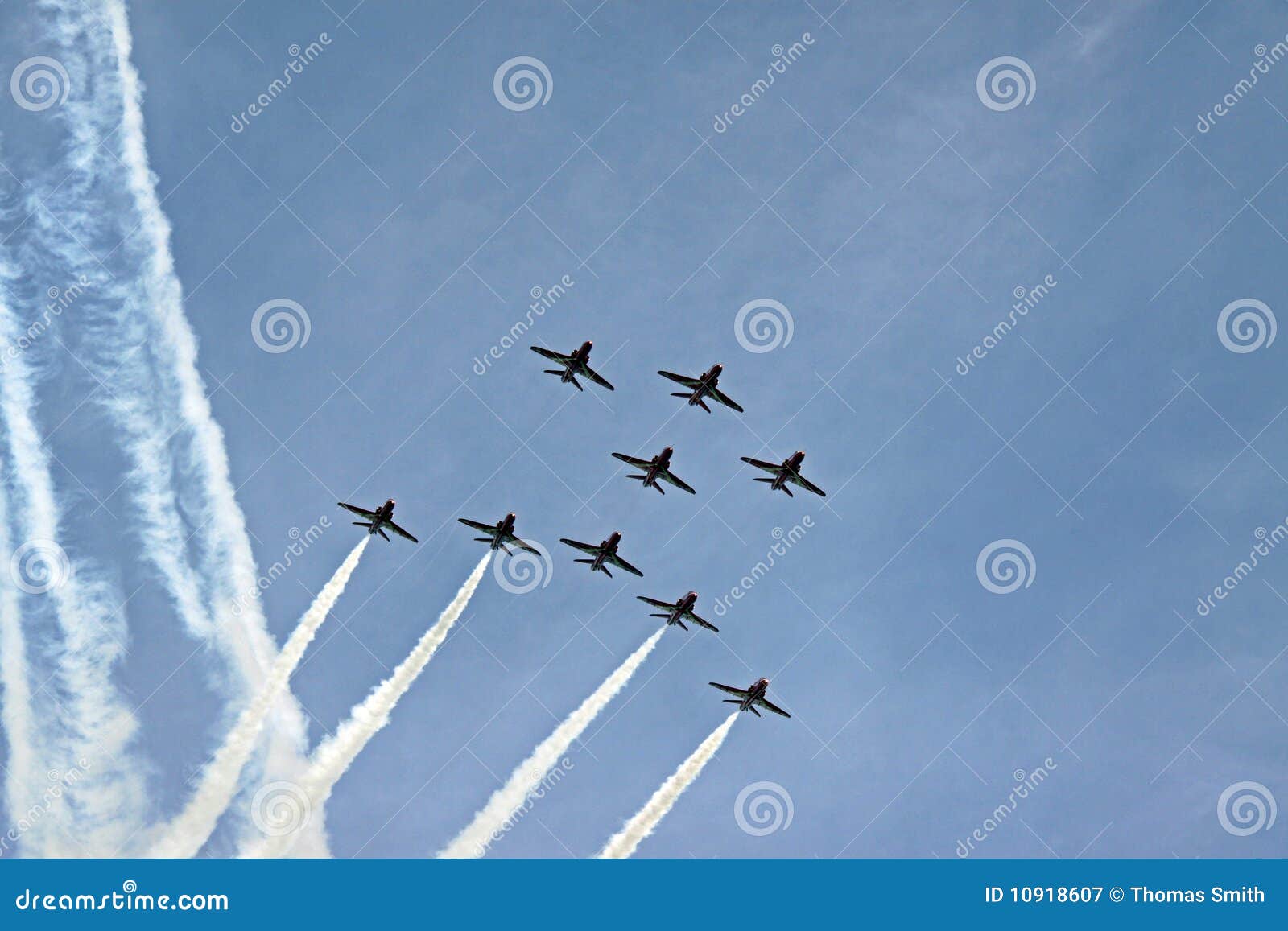 The Red Arrows RAF Airforce Jet Aeroplanes Stock Image - Image of ...
