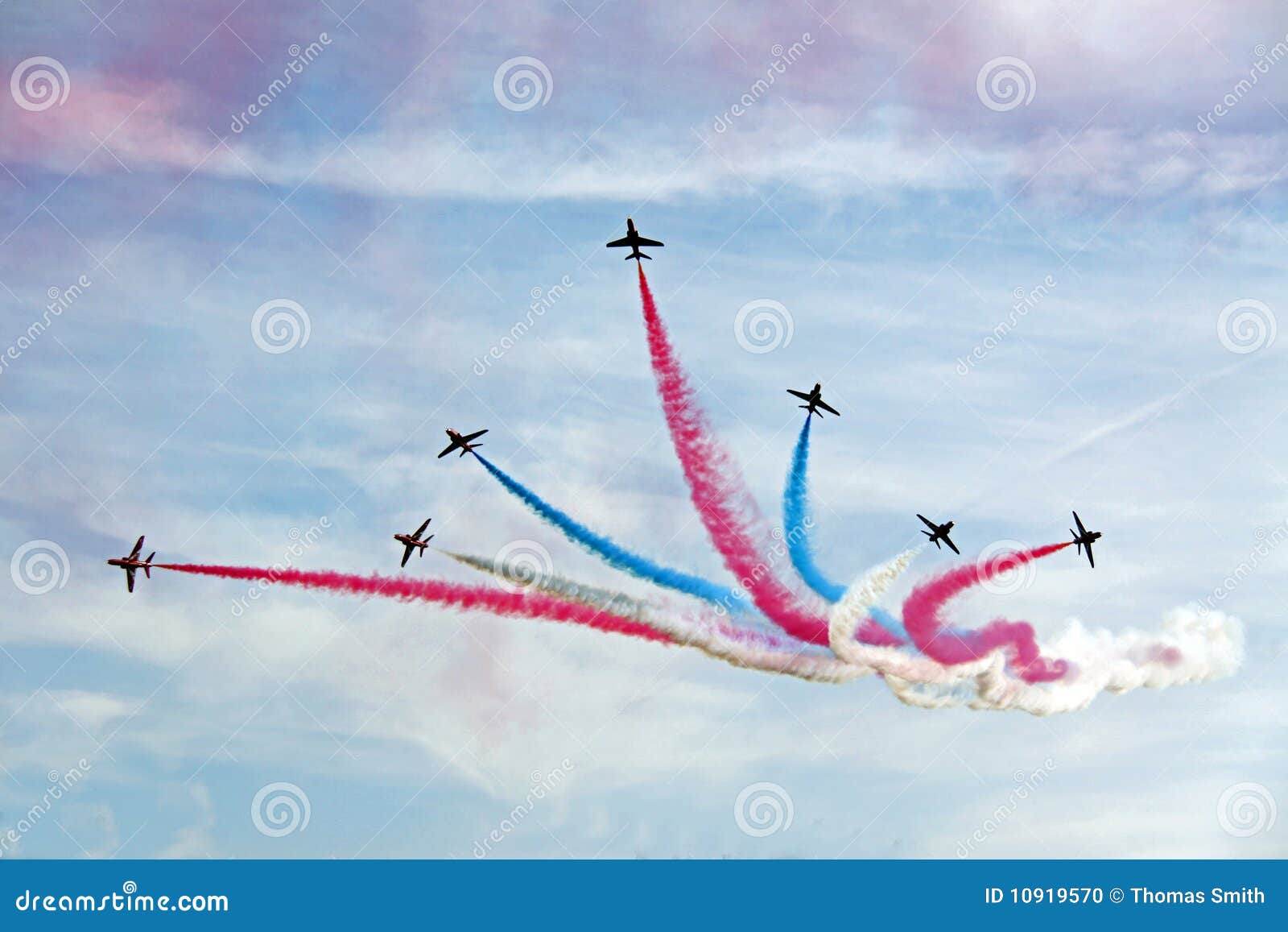 The Red Arrows RAF Airforce Jet Aeroplanes Stock Photo - Image of ...