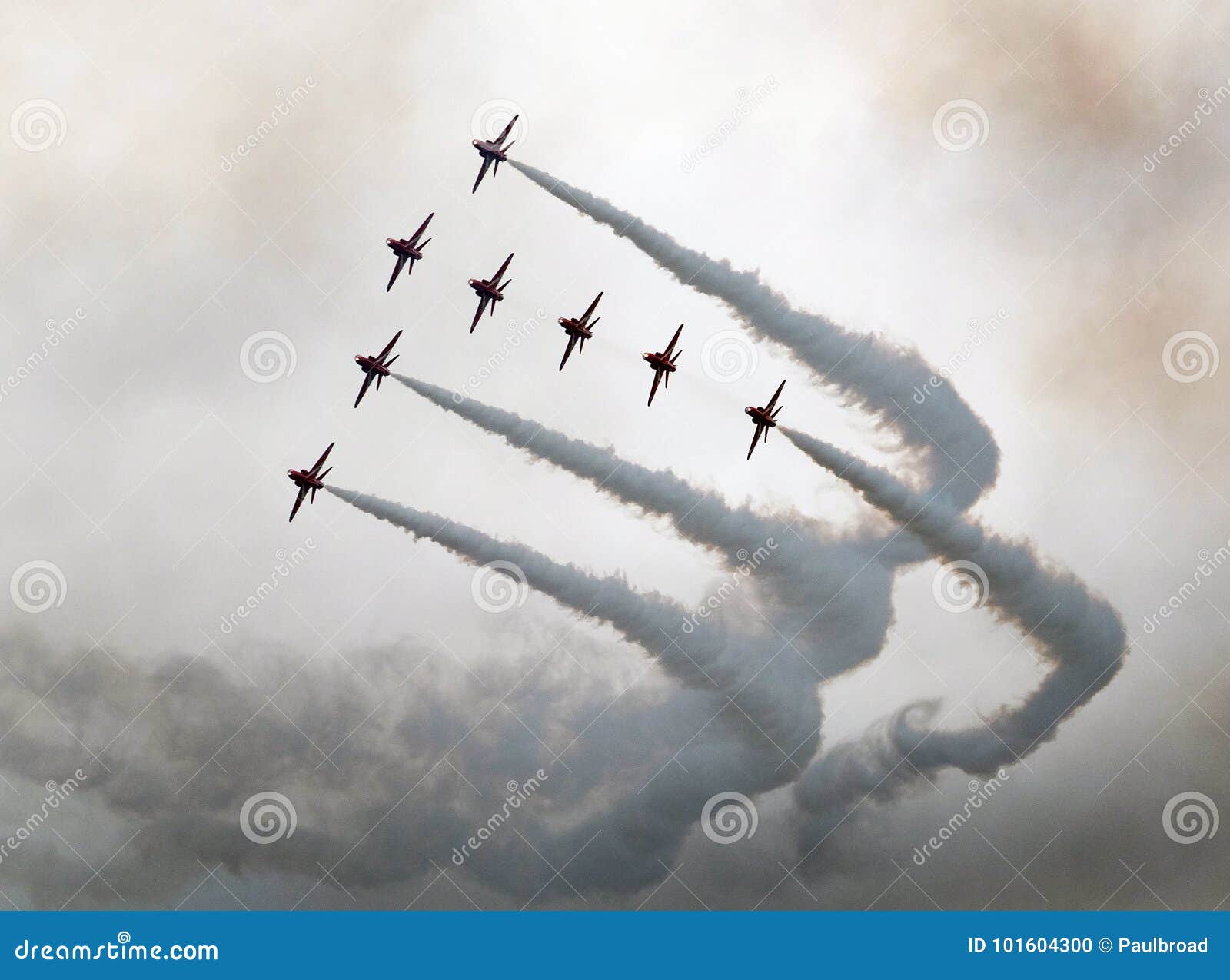 The Red Arrows RAF Display Team in Action. Editorial Image - Image of ...