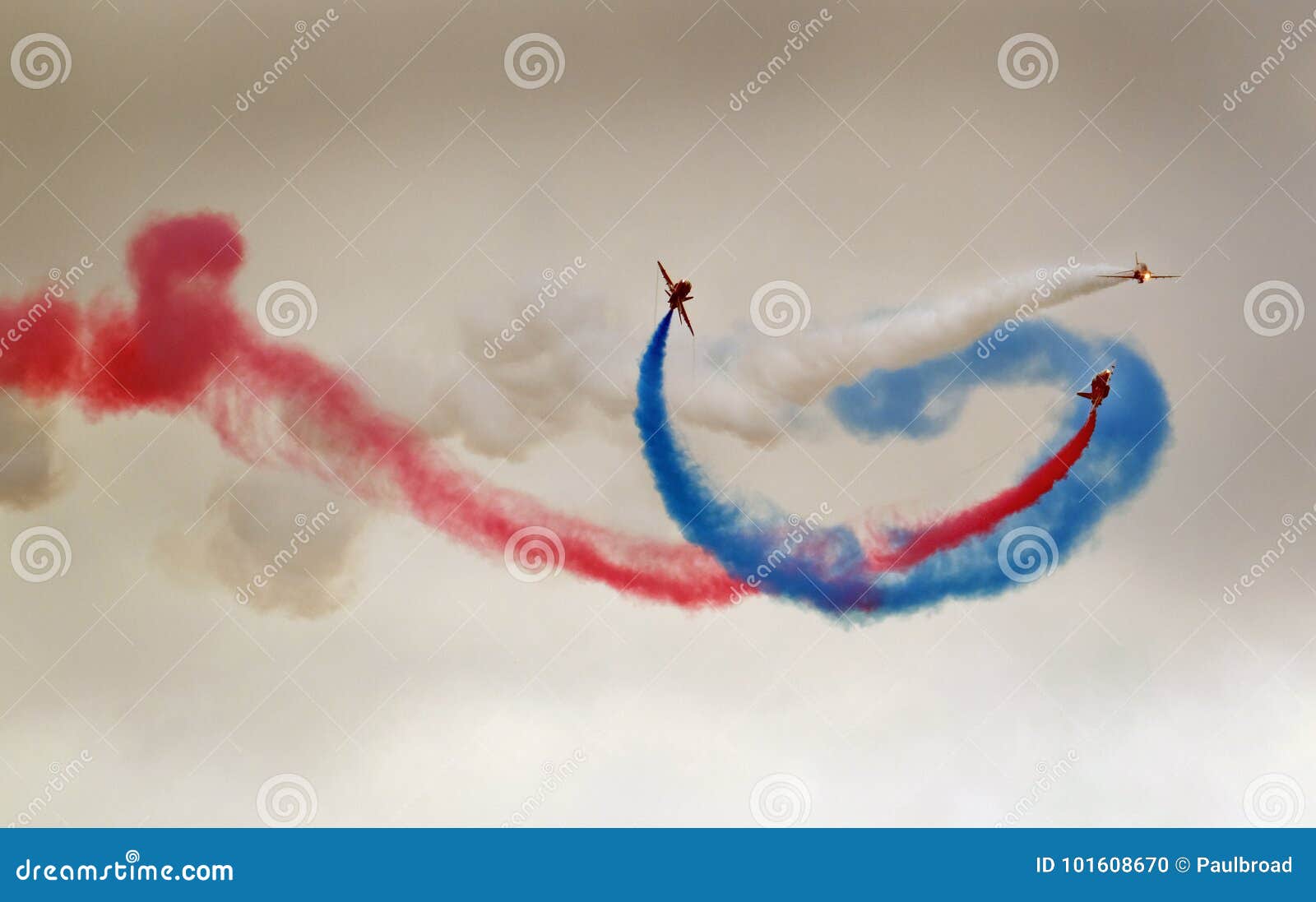 The Red Arrows RAF Display Team in Action. Stock Photo - Image of speed ...