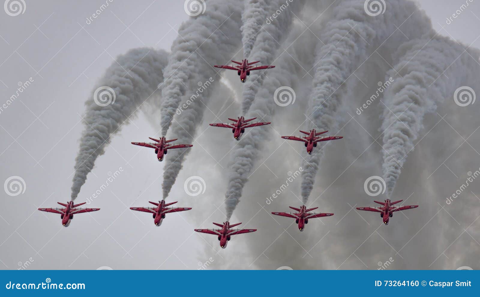 Red Arrows stock photo. Image of fighterjet, solo, redarrows - 73264160