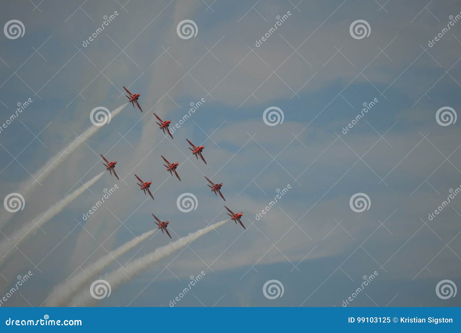 Red arrows stock image. Image of smoke, trails, arrows - 99103125
