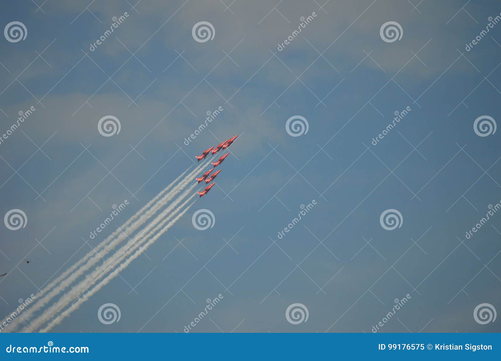 Red arrows stock image. Image of smoke, white, flying - 99176575