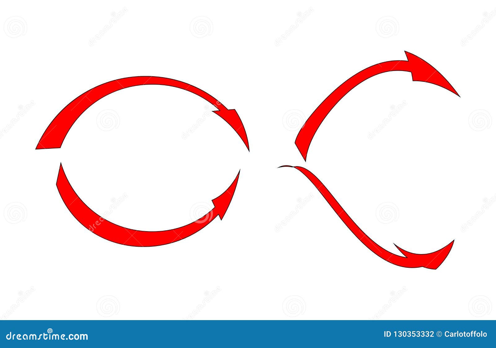 Red arrows set - Vector stock vector. Illustration of point - 130353332