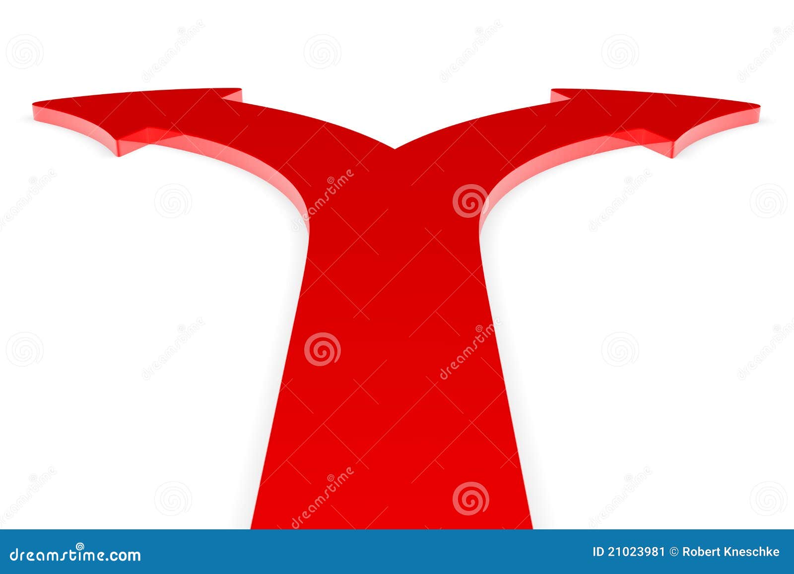 Red Arrows in Two Directions Stock Illustration - Illustration of ...