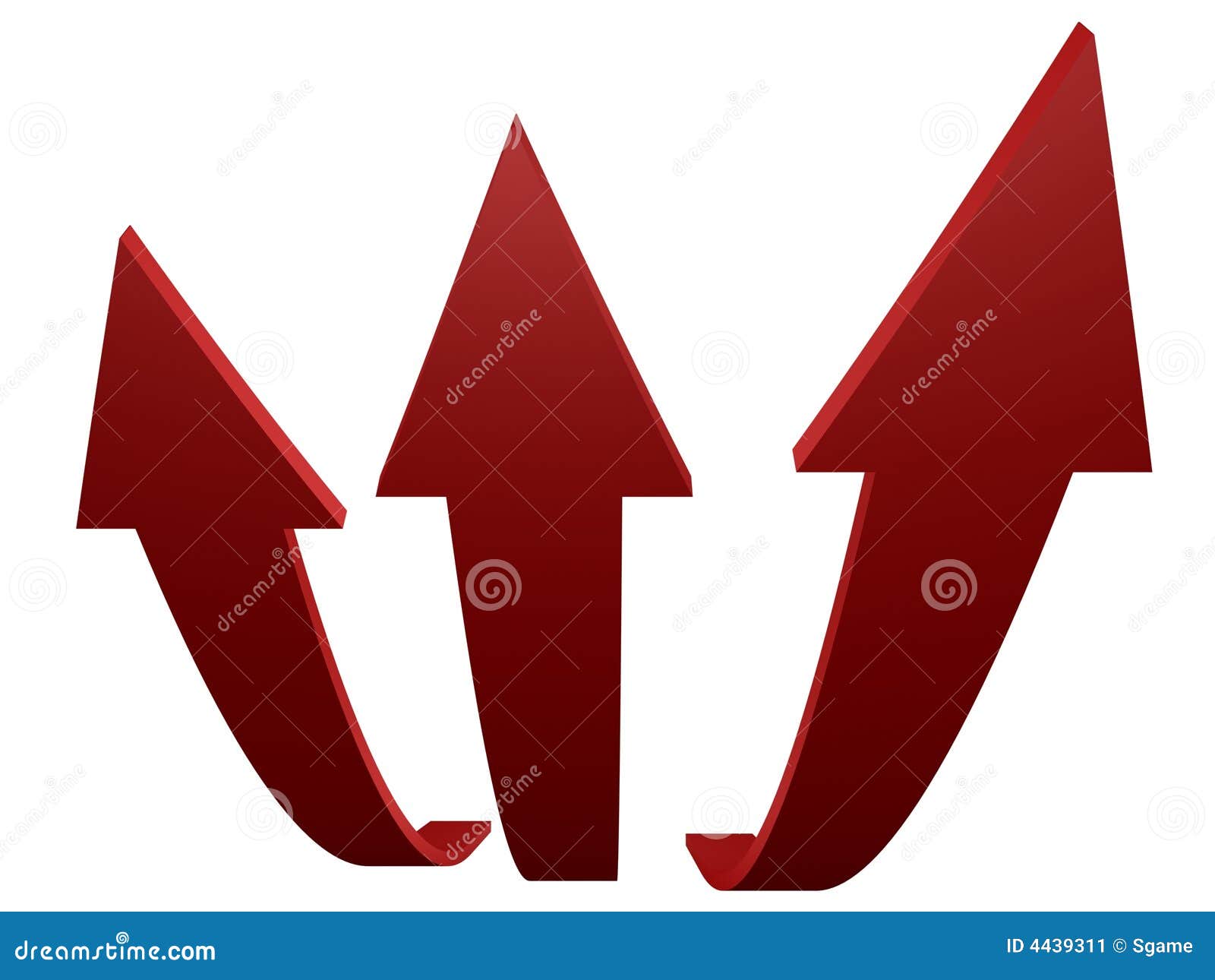 Red arrows up stock illustration. Illustration of overvalued - 4439311