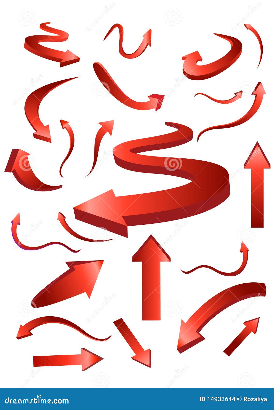 Red Arrows. Vector Illustrations Stock Illustration - Illustration of ...