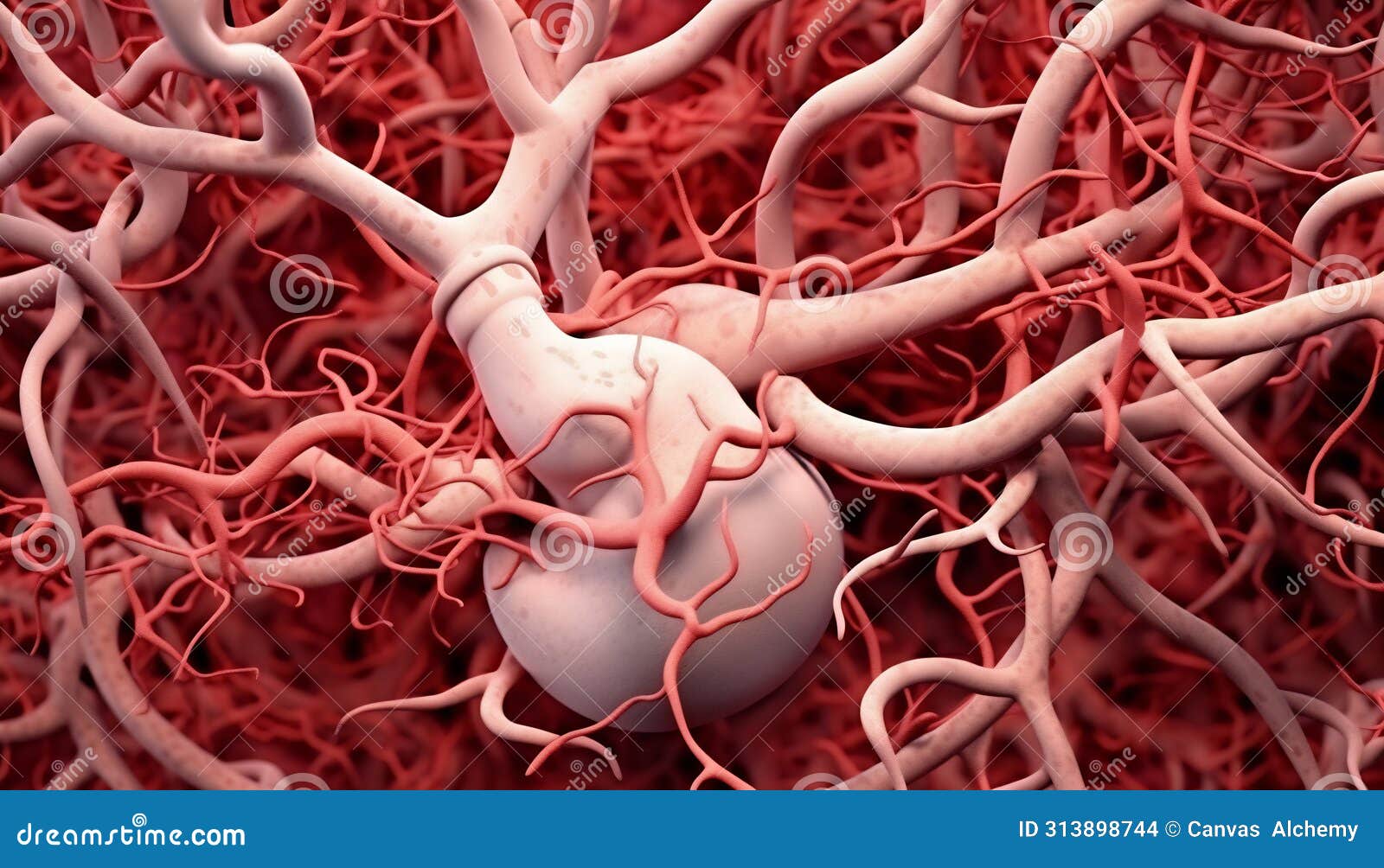 Red Arterial Network Close-Up Stock Photo - Image of interwoven ...