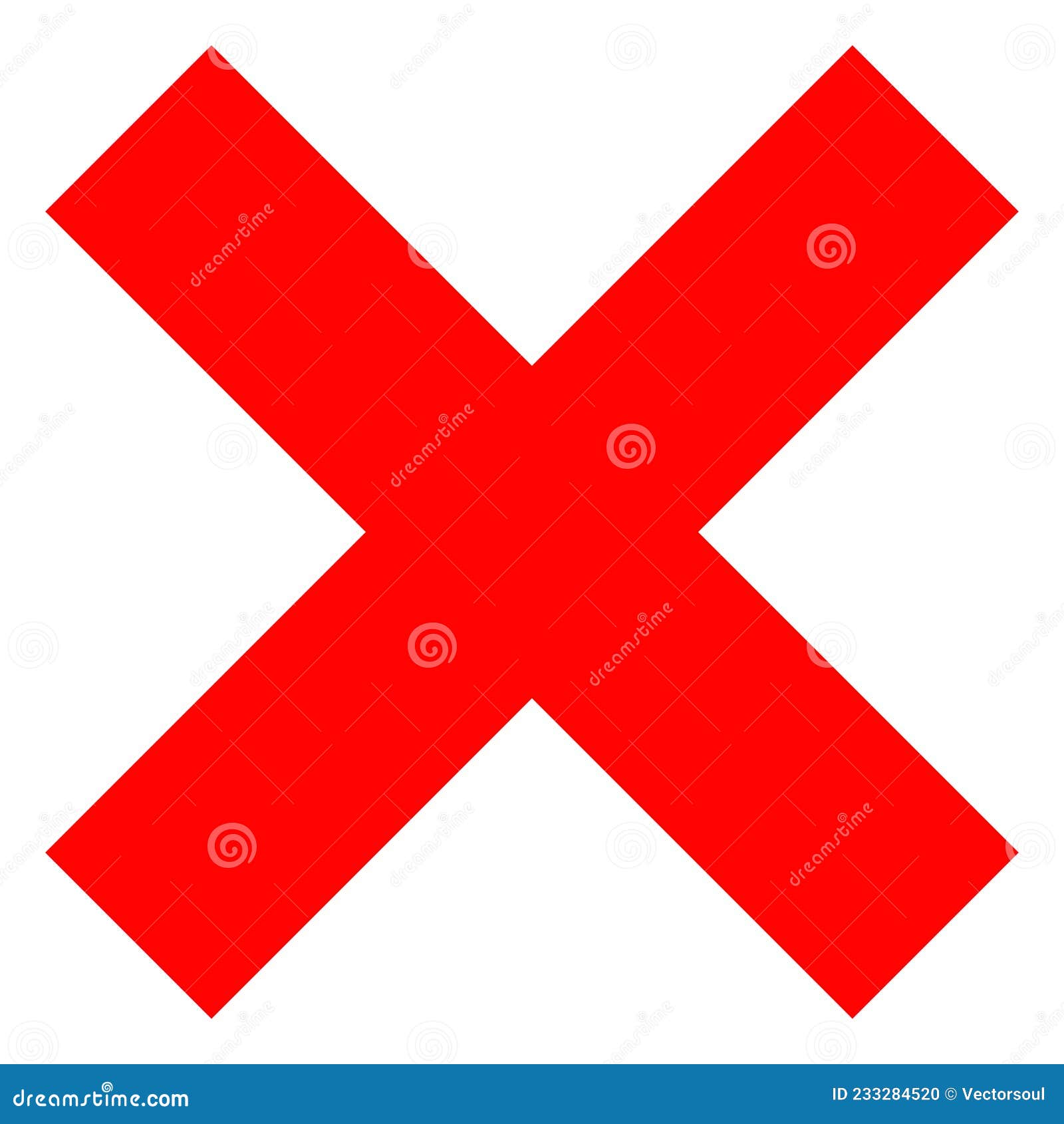 Red X As Restriction, Prohibition, Barrier, Error Icon Stock Vector ...