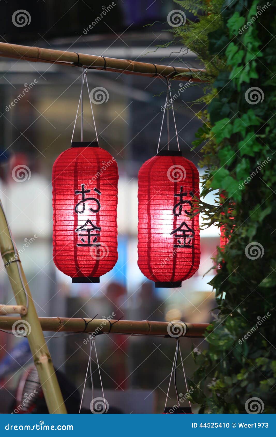 Red Asian Lanterns stock photo. Image of destinations - 44525410