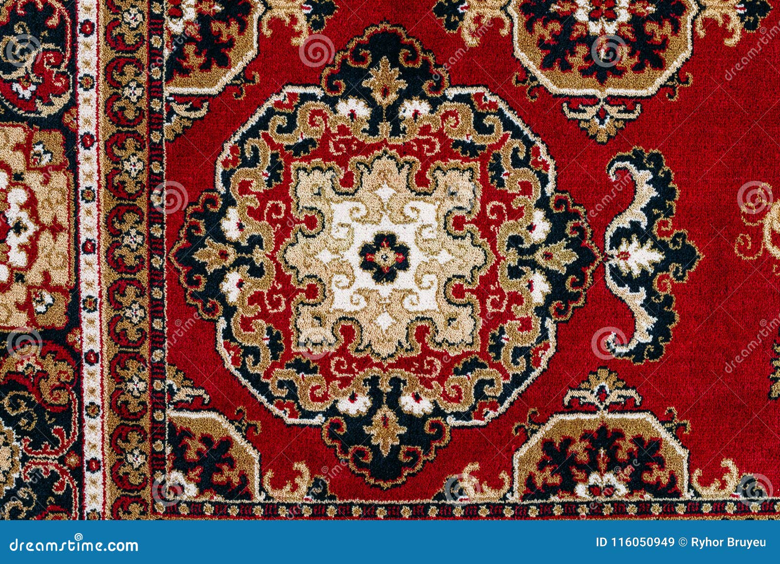 Red Asian Oriental Carpet Texture Background Stock Image - Image of ...